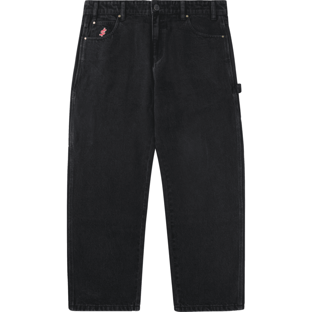 Shop cash only pants bone denim (black) online | AMIGOS Skateshop