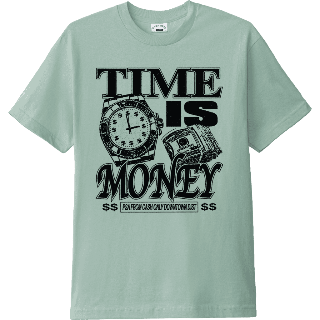 Shop cash only tee shirt time (ice) online | AMIGOS Skateshop